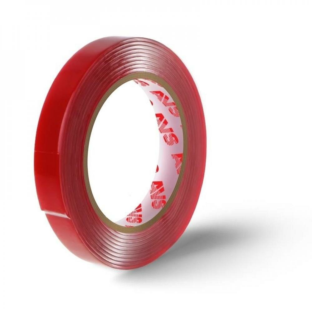 Скотч двусторонний AVS SCH-027 9 mm x 5 m акриловая основа (прозрачная)