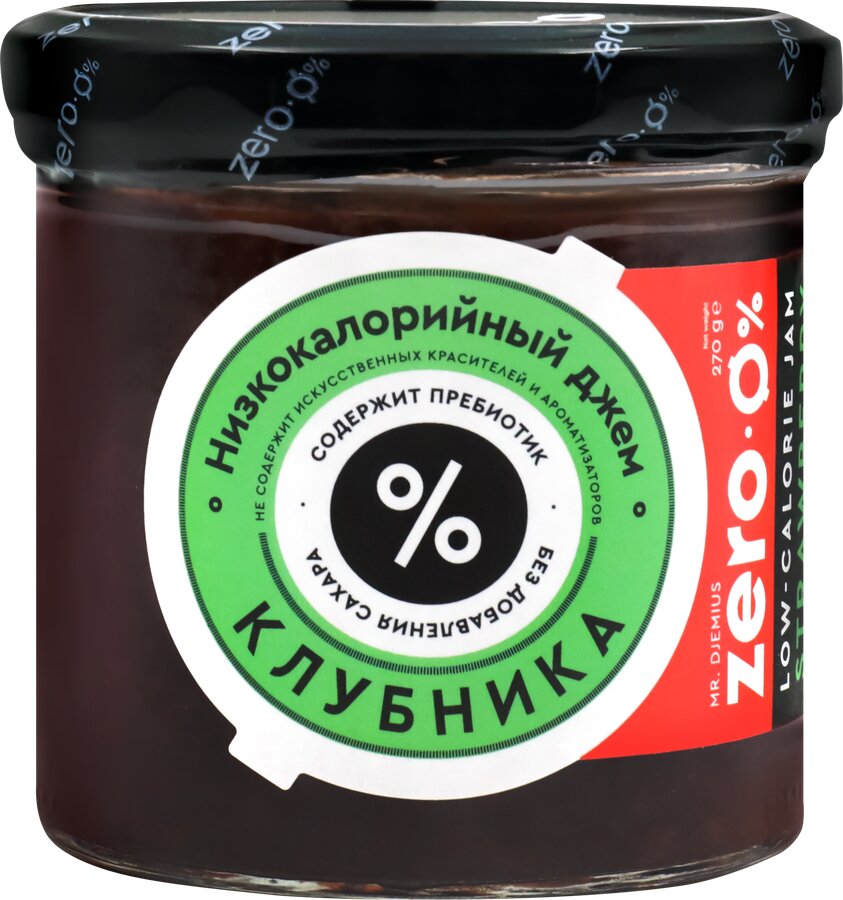 Джем низкокалорийный MR.DJEMIUS ZERO Клубника, 270г