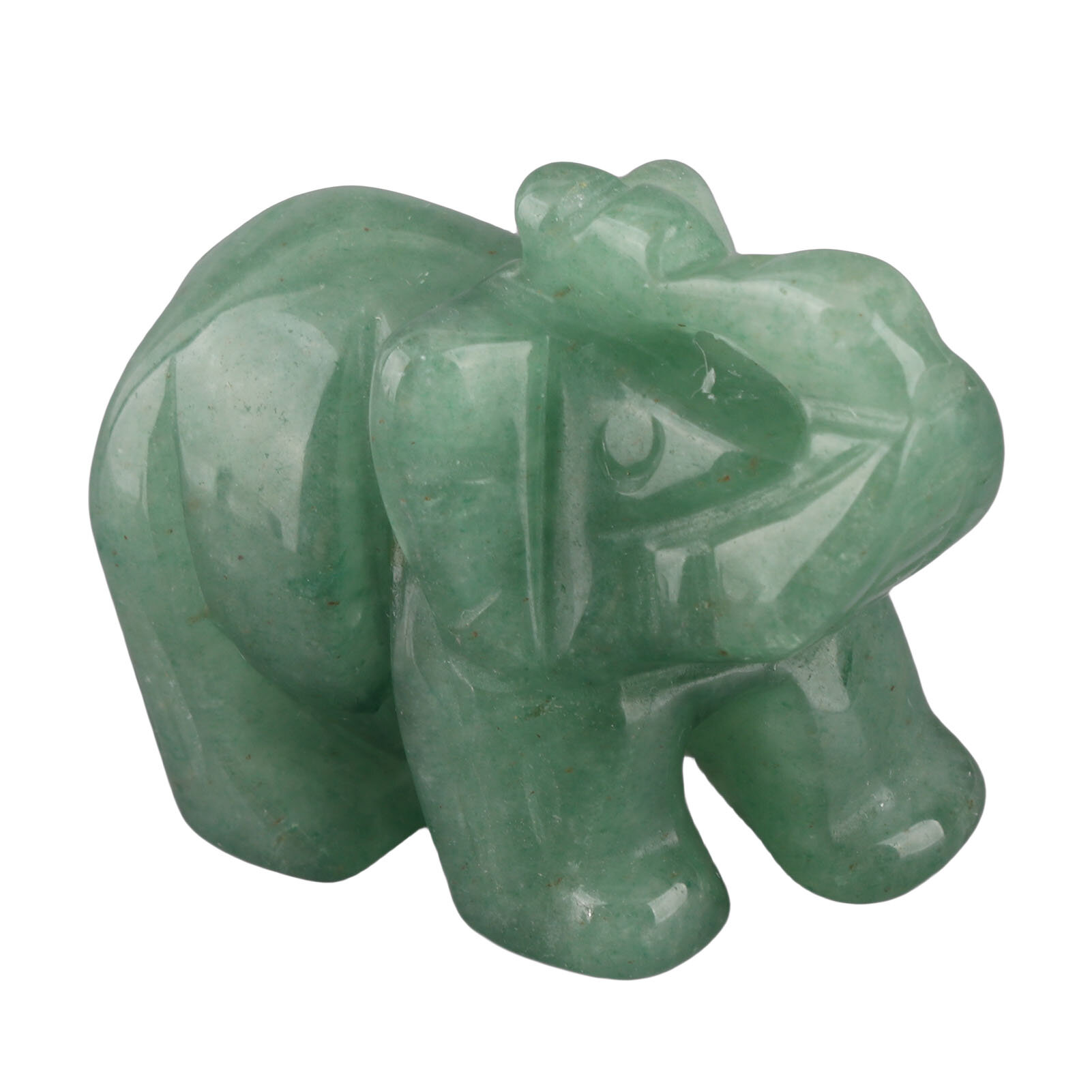1,5-дюймовая резная хрустальная фигурка слона из натурального камня, украшение для дома, предмет интерьера (#07)