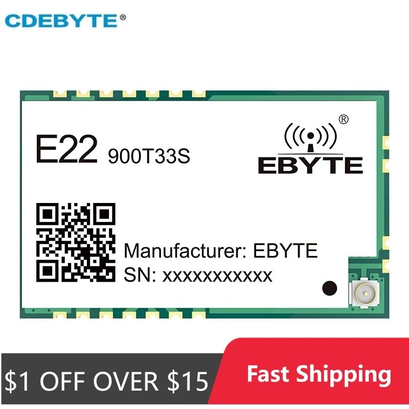 Беспроводной модуль LoRa 868/915 МГц, 2 Вт, CDEBYTE E22-900T33S, релейная сеть, 16 км, модуль LBT RSSI SMD на большие расстояния