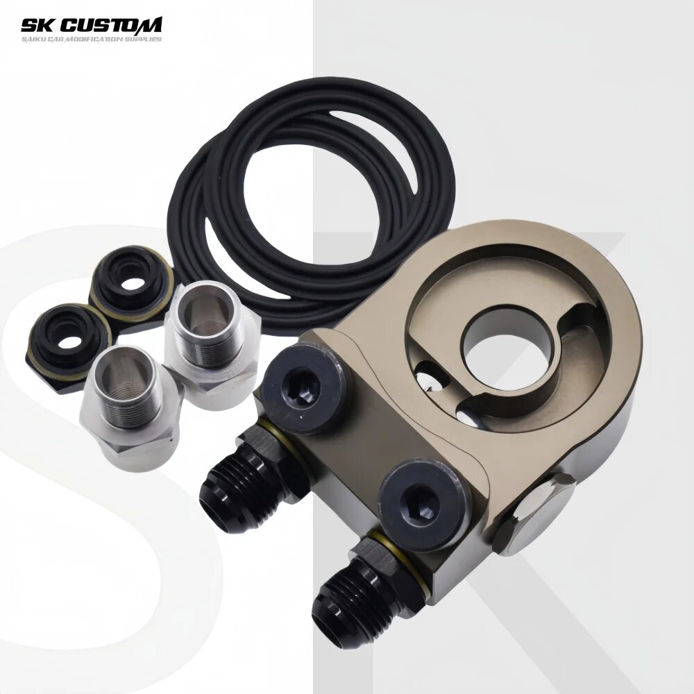 SK пользовательский адаптер радиатора двигателя, масляный фильтр, термостат, AN10-90 degrees