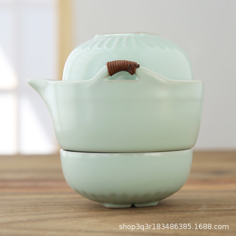 Портативный дорожный чайный набор, быстрый чайник, одна чашка, две чашки, для одного человека, для путешествий на природе, антиожоговый чайник, подарок с логотипом