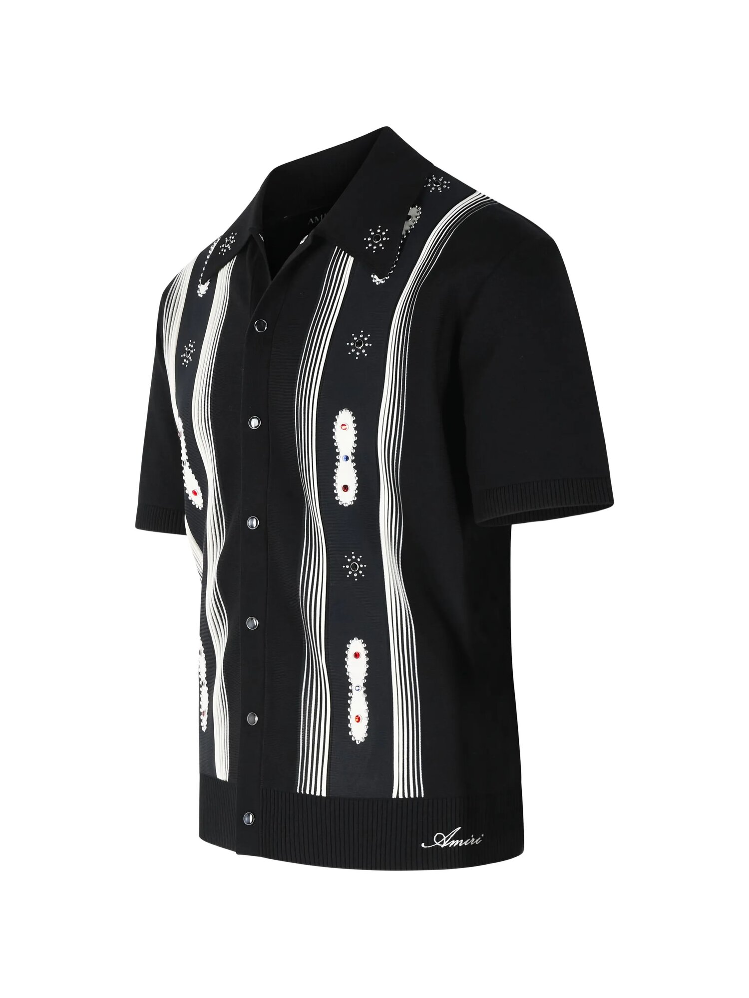 Рубашка AMIRI Snap button decorative shirt, размер XL, черный — фото 1
