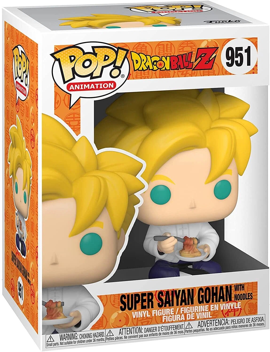 Фигурка Funko POP! Animation: Dragon Ball Z - Супер Сайян Гохан с лапшой 48665 (951) — фото 1