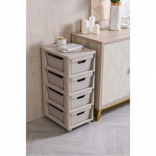 Комод 4 секции на колесах LUXE СВ. БЕЖ 300*385*690 БП