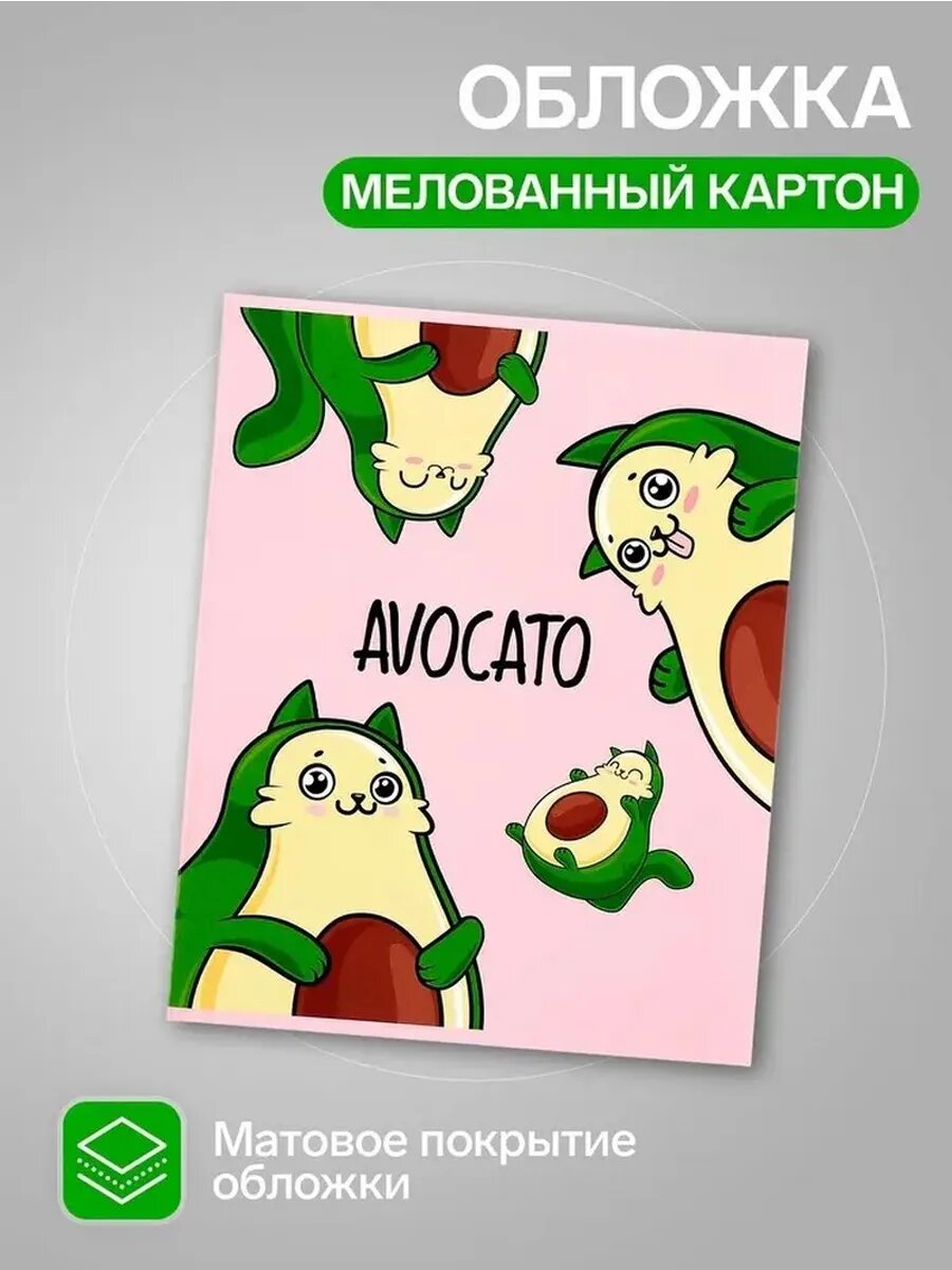 Стильный набор тетрадей с авокадо для учебы