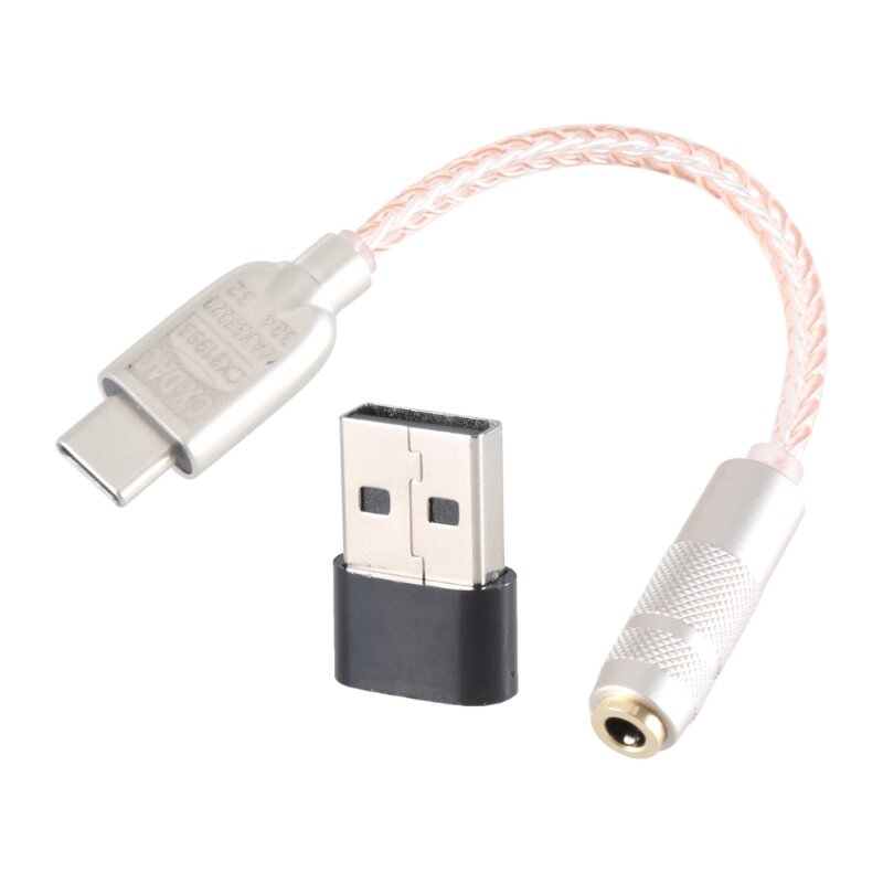 USB C ЦАП 32 бит 384 кГц, адаптер USB C на 3,5 мм с чипом CX31993 MAX97220, адаптер для наушников USB C, адаптер ЦАП 3,5 мм.