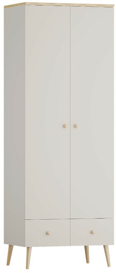 Шкаф для одежды, распашной Эйлин 2, Легкомаркет, 100х52х220, платяной, с ящиками, кашемир
