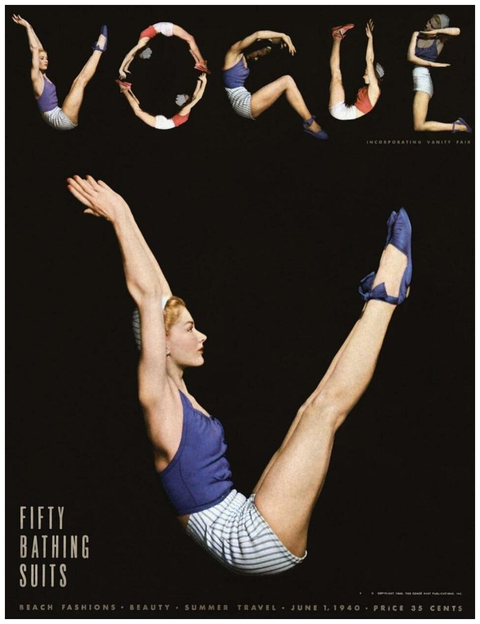 Постер / Плакат / Картина Vogue - Гимнастика 60х90 см в подарочном тубусе