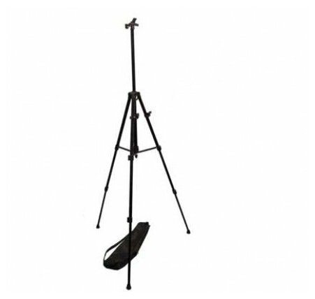 Мольберт металлический, складной, черный, в чехле