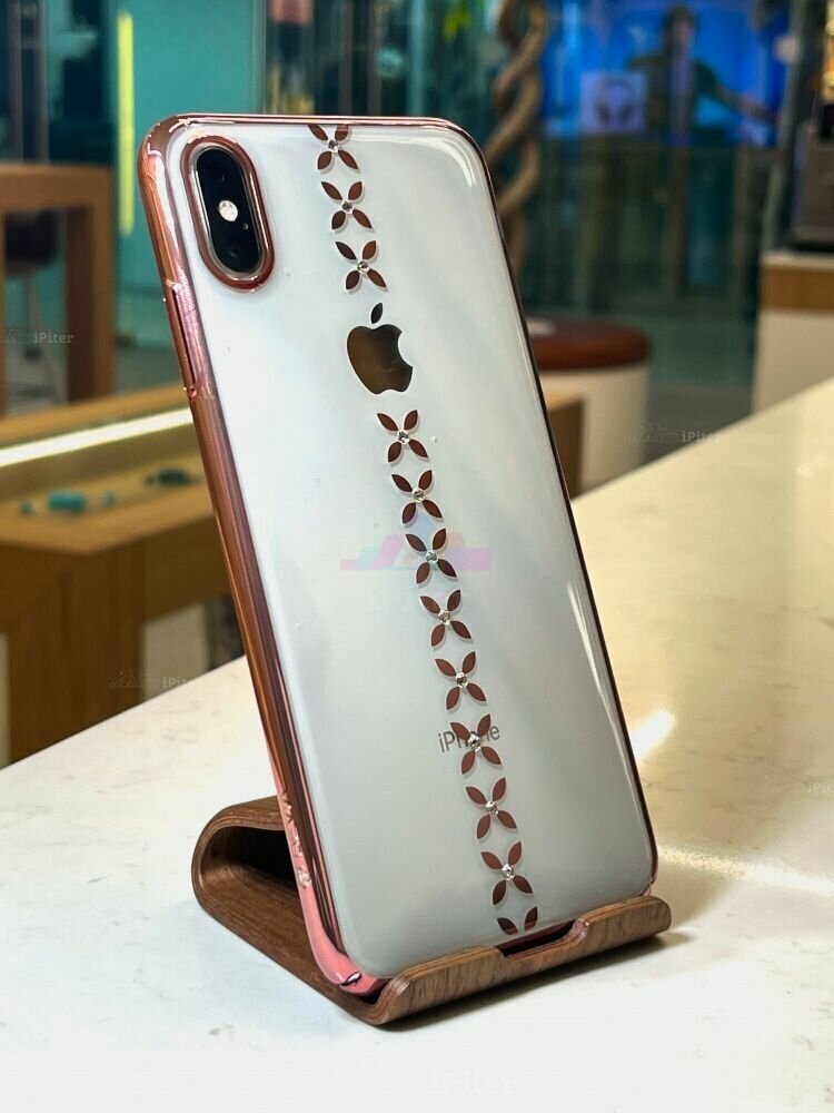 Чехол накладка для Apple iPhone XS Max Devia Lucky star Crystal Series розовый