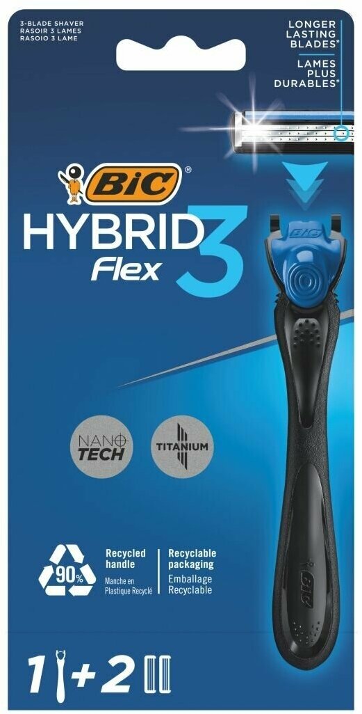 Bic Станок для бритья Flex 3 Hybrid 3-лезвия+2 кассеты