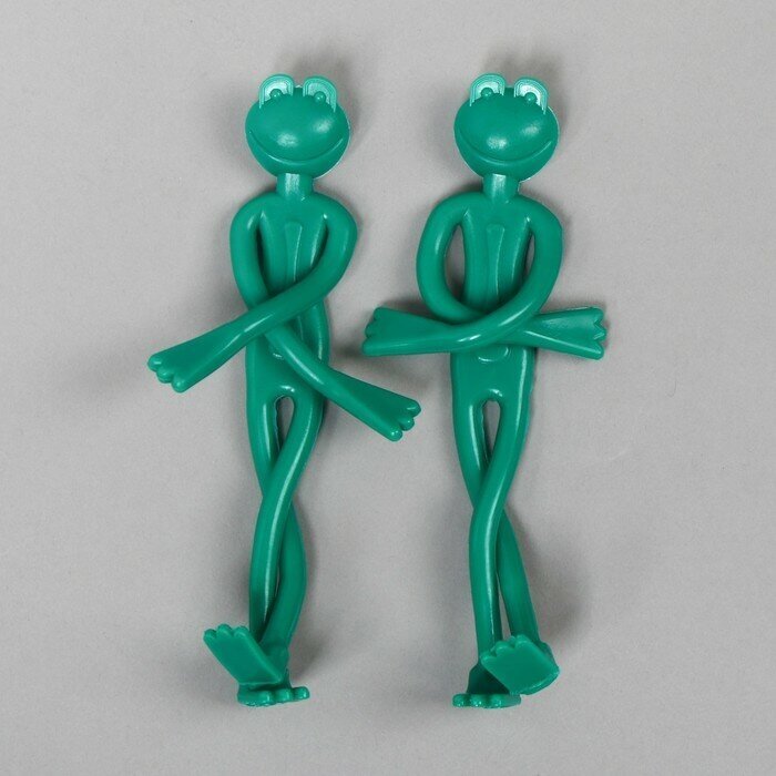 Подвязка для растений «Лягушка», набор 2 шт, зелёная, 3098158