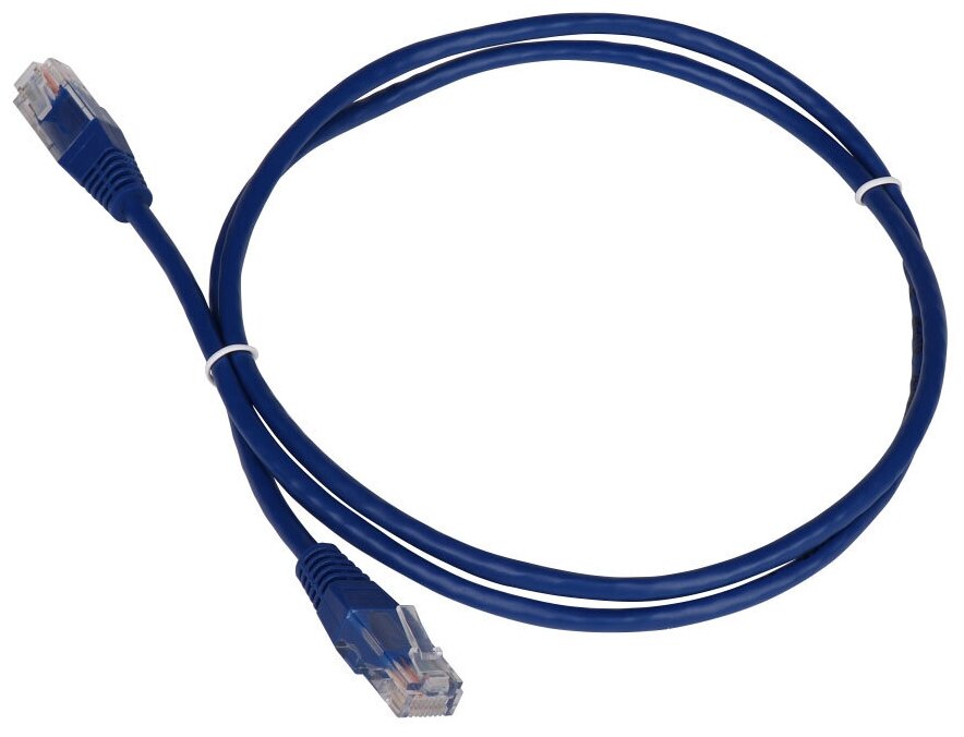 Патч-корд Lanmaster TWT-45-45-0.5-BL UTP RJ-45 вил.-вилка RJ-45 кат.5E 0.5м синий ПВХ (уп:1шт)