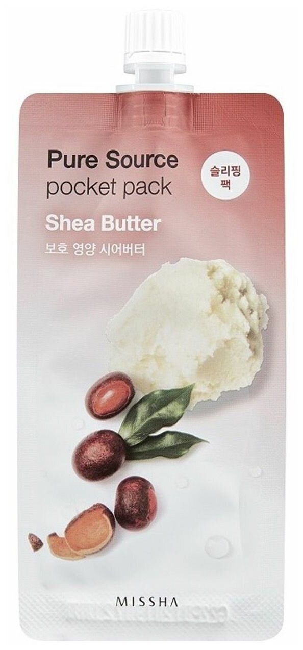 MISSHA Pure Source Pocket Pack Маска для лица Shea Butter, 10 мл