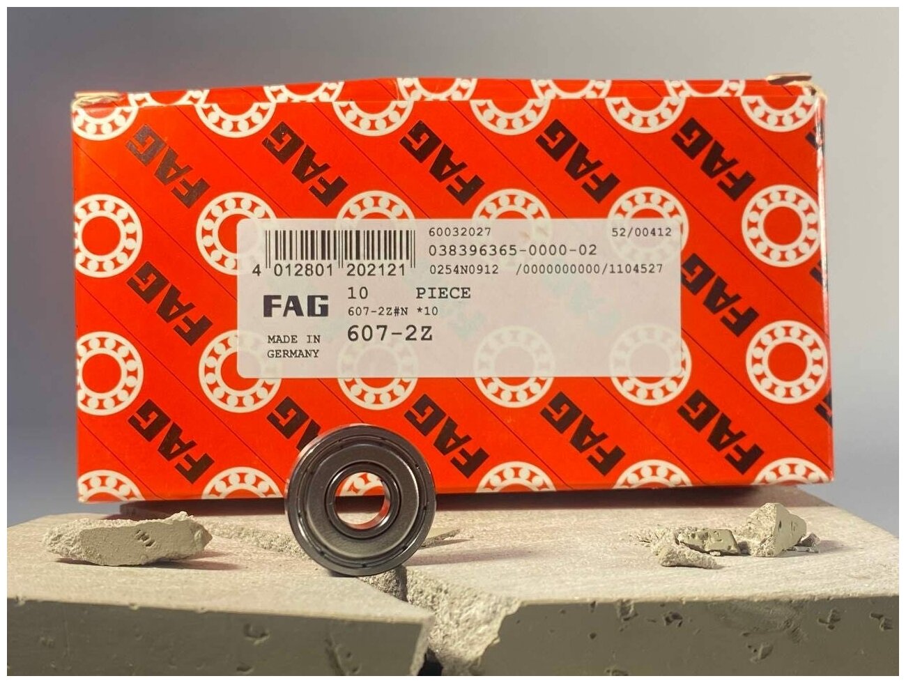 Подшипник 607 2Z размер 7х16х9 мм FAG (10шт)