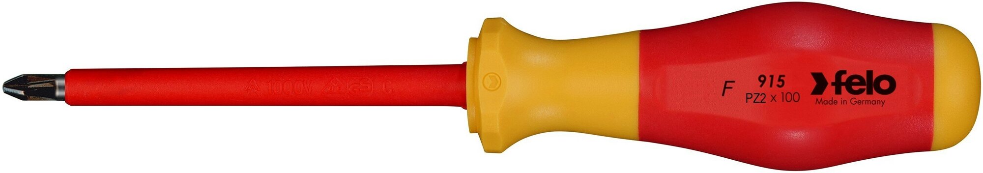 Отвертка диэлектрическая крестовая PZ2х100 Felo 91520390