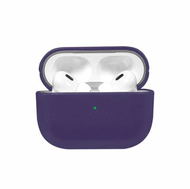 Чехол кожаный AirPods Pro 2 (2022) K-Doo LuxCraft, фиолетовый