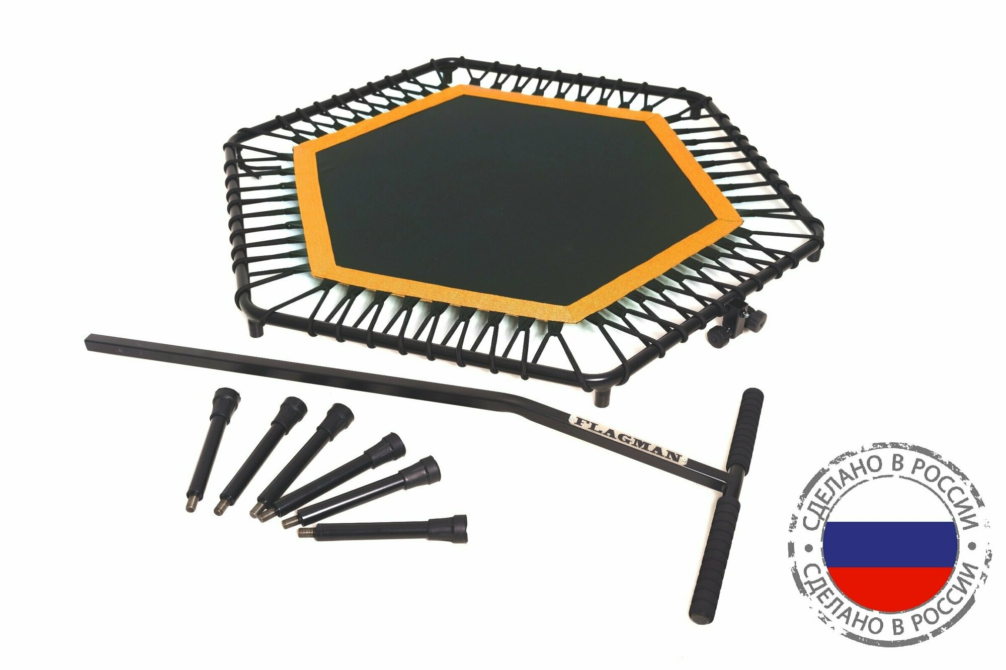 Фитнес-Батут разборный FLAGMAN для джампинга с ручкой