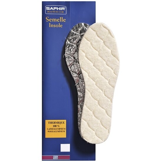 Стельки Saphir sphr207 Semelle Insolle THERMIQUE 100% LAINE ALUMINIUM, размер 37