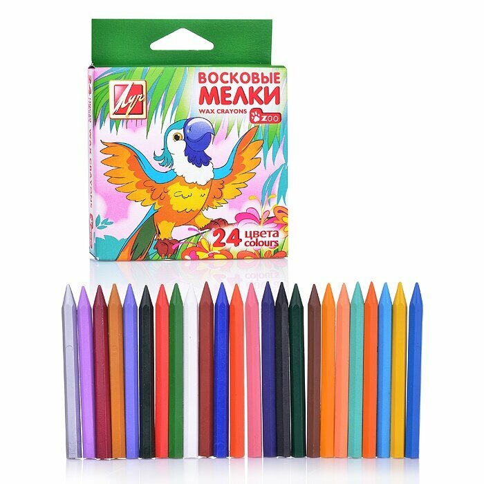 Восковые мелки Луч 24 цвета (шестигранные) (12С-866)