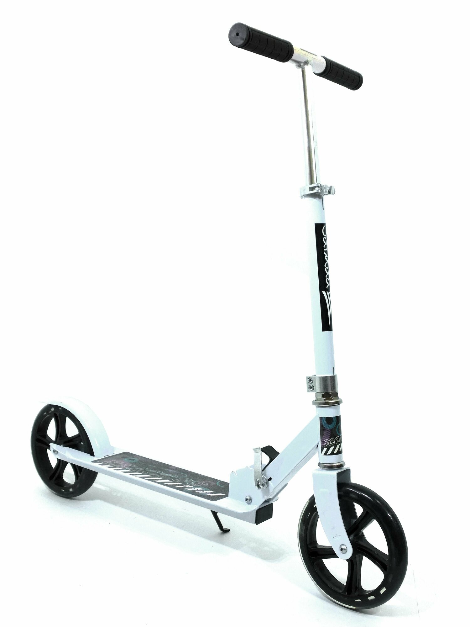 Самокат двухколесный, Saimaa, складной, тормоз-крыло, алюминий, белый