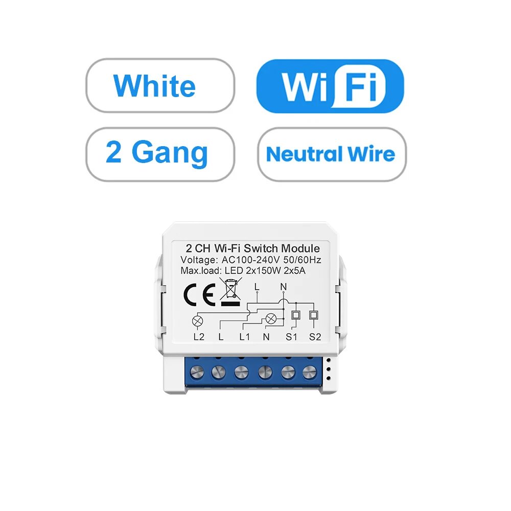 AVATTO Tuya WiFi Zigbee Умный выключатель света WSM16-W2