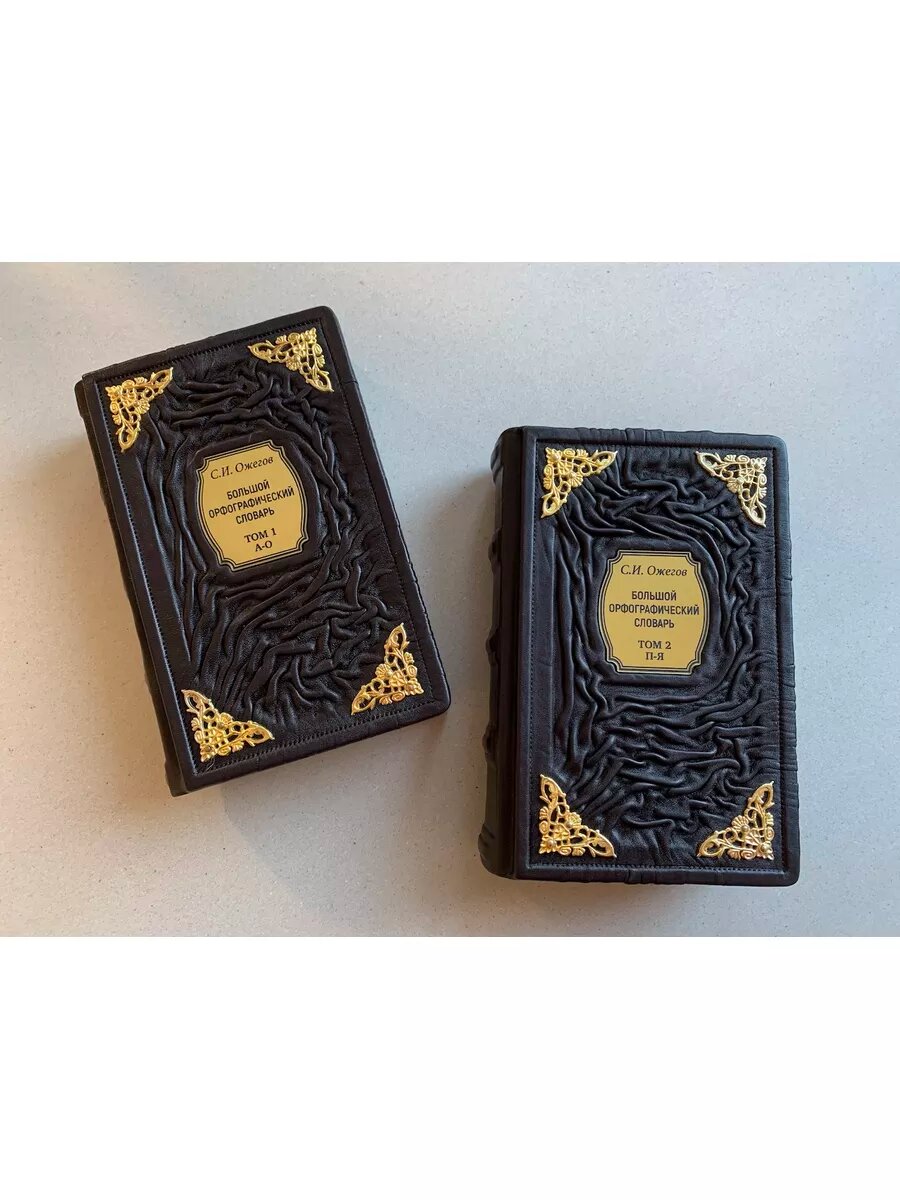Большой орфографический словарь в двух томах (кожаная книга)