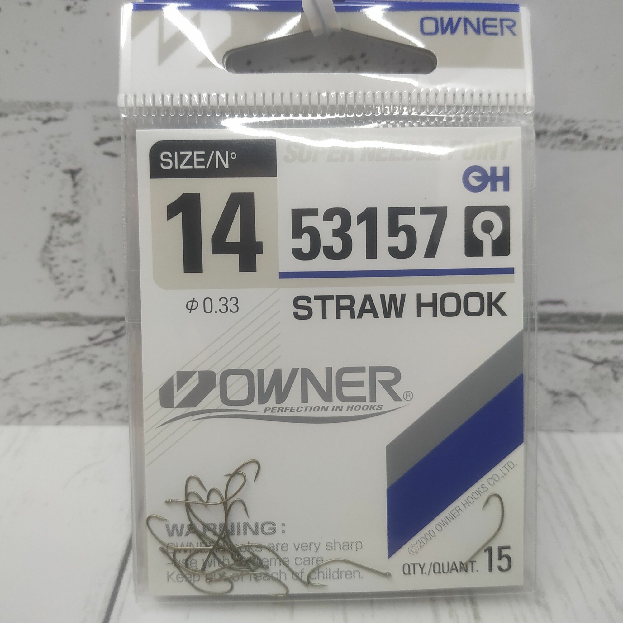 Крючки рыболовные Owner Straw Hook 53157-BR"ORIGINАL" №14-5уп (75шт)
