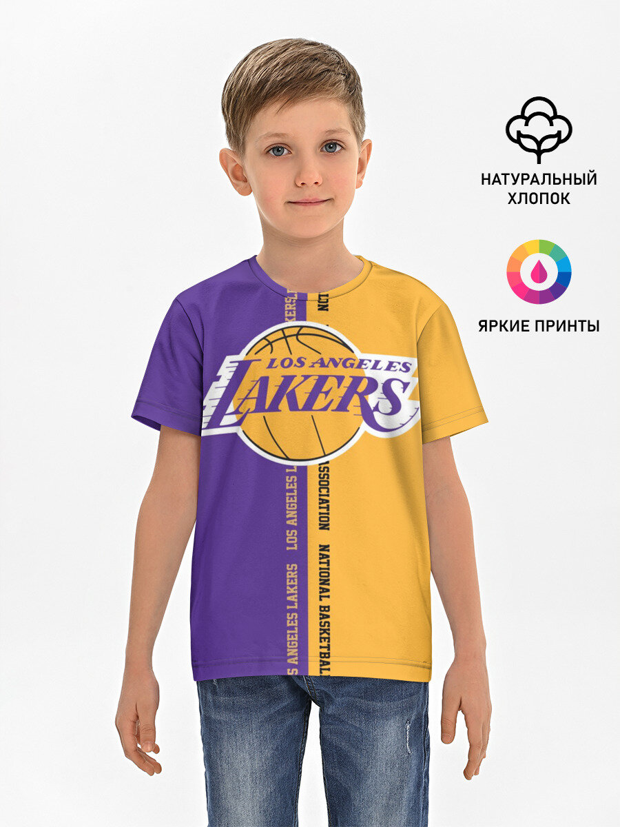 Футболка хлопковая детская Los angeles lakers. NBA