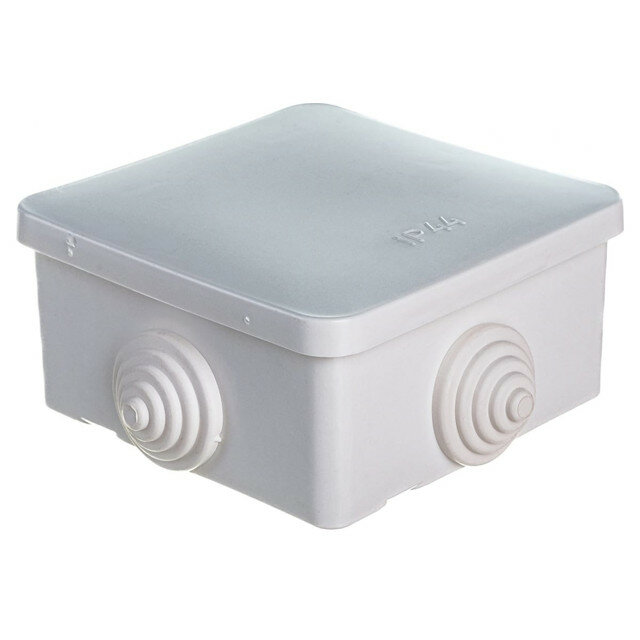 BYLECTRICA монтажная коробка с клеммами 80×80×41,5 мм IP44 серый для распределения проводов