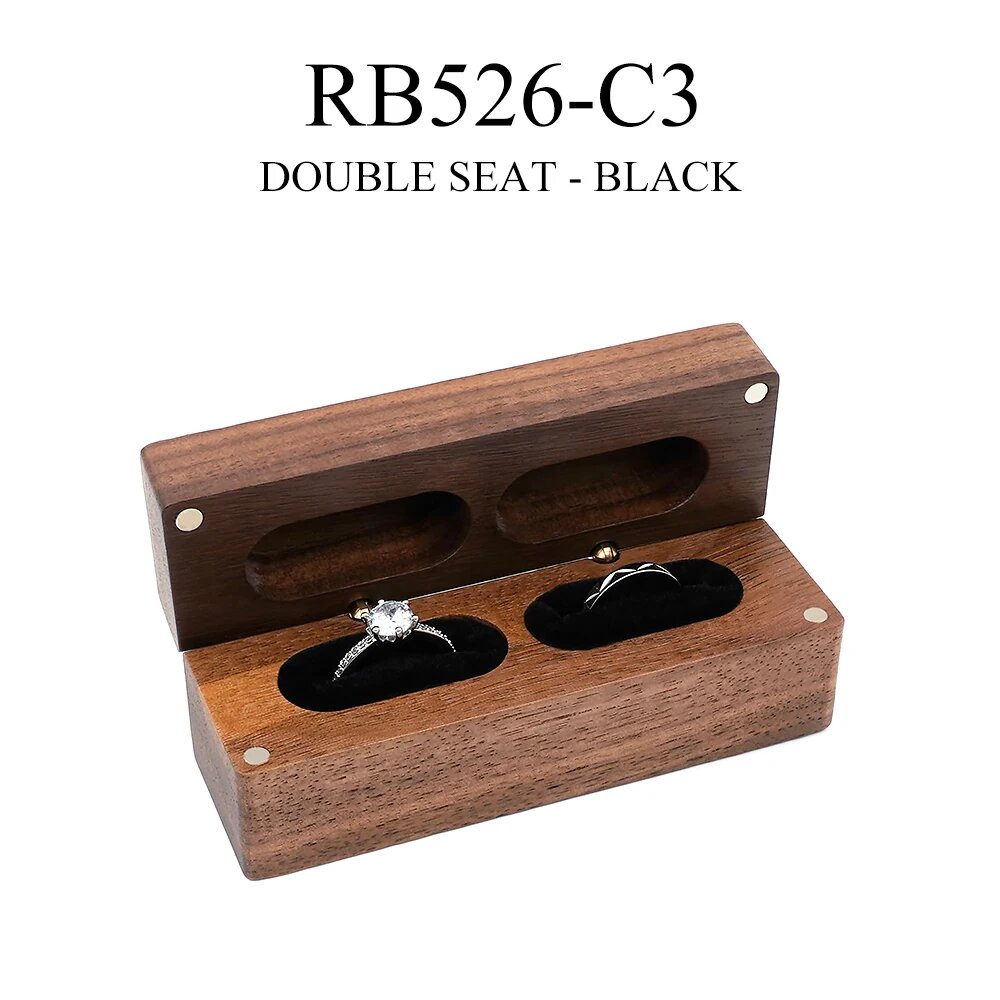 Деревянная коробка для колец RB526-C3 Black