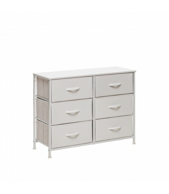 Комод Leset Линкс 6 ящ, Каркас Белый, ящики Белые