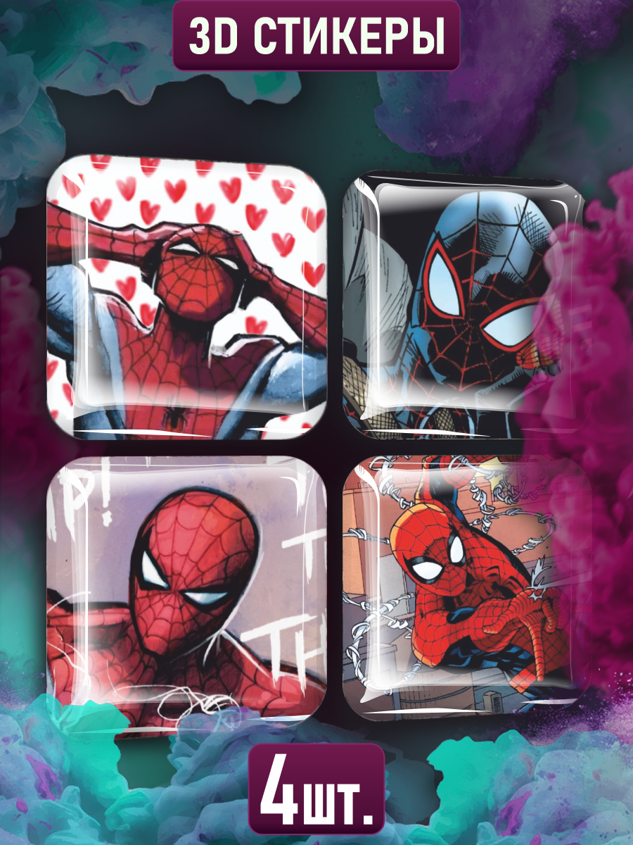 Наклейки на телефон 3D стикеры Человек паук