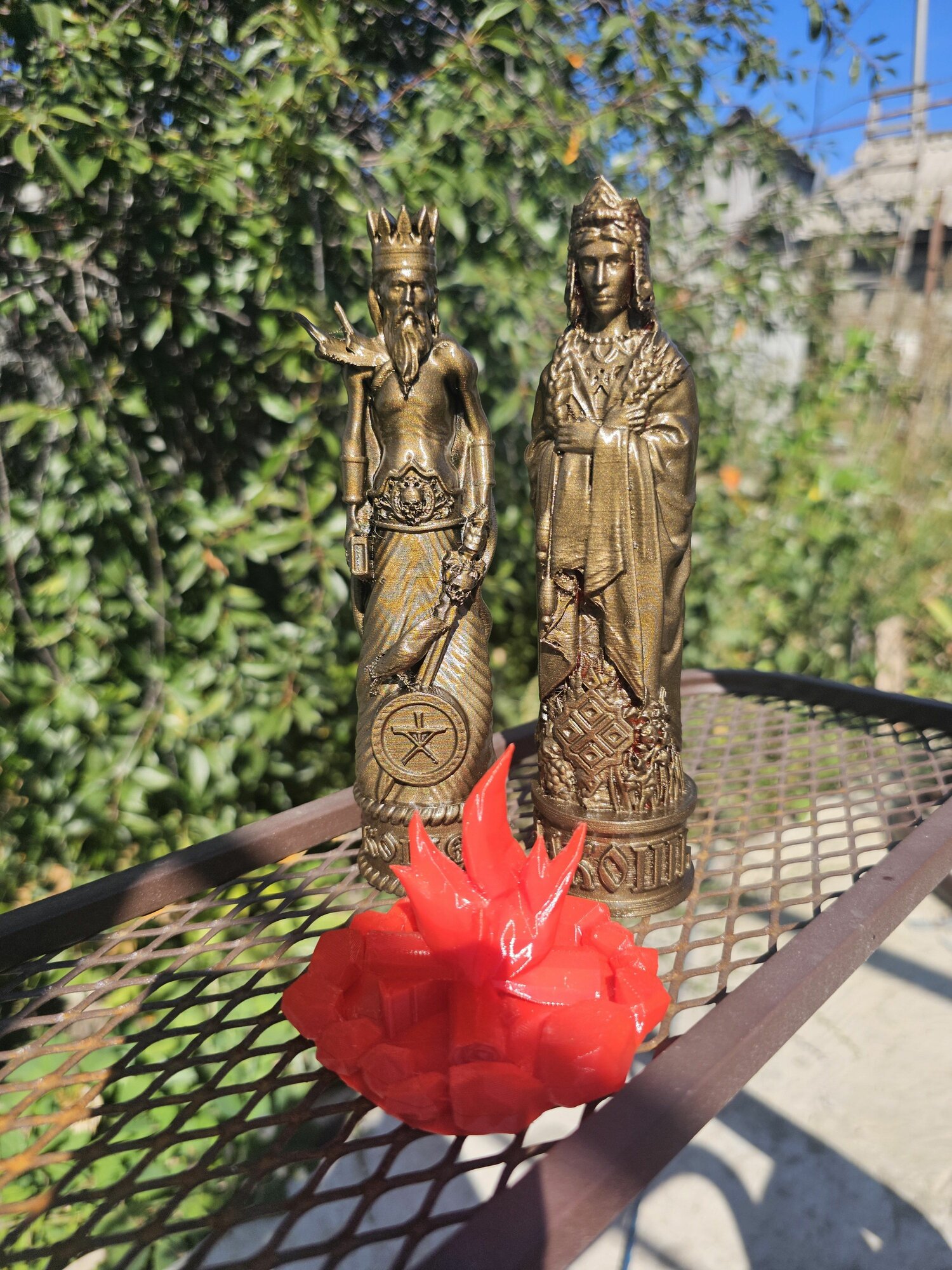 Набор статуэтка Бог "Кощей", Богиня "Макошь" +Огонь