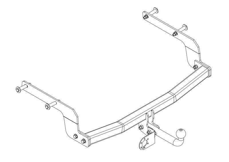 Фаркоп на Renault Arkana 2019- (без электрики, паспорт/сертификат в комплекте) Автос. RN 16