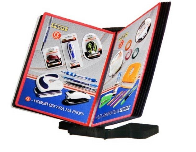 Настольная демонстрационная система с 10 черными демопанелями, формат А5