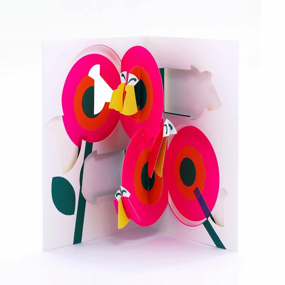 Flowers & insects Pop-Up Открытка 12.5 x 16.5 см