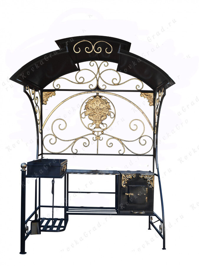 Мангал с крышей "Абсолют" Люкс