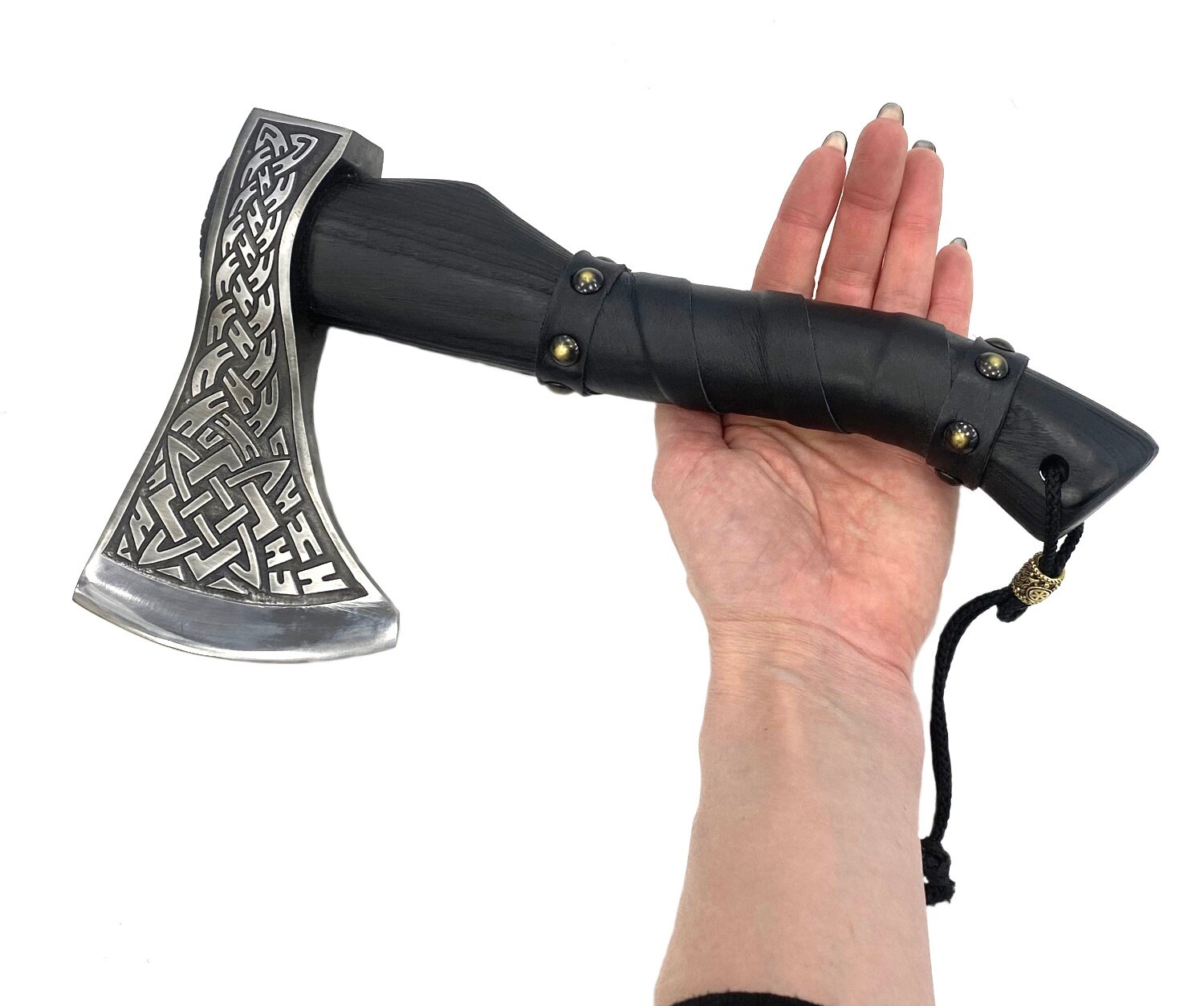 Топор ручной работы Русь, кулачный 28см, черный