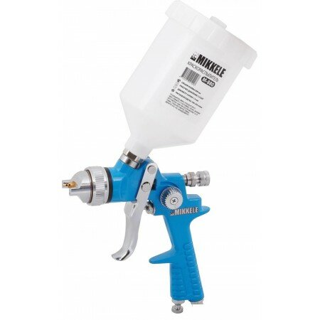 Краскопульт Mikkele M-880, HVLP, расход воздуха: 250 л/мин, 3 бар, сопло: 1.4 мм, бачок: 600 мл, 800 г