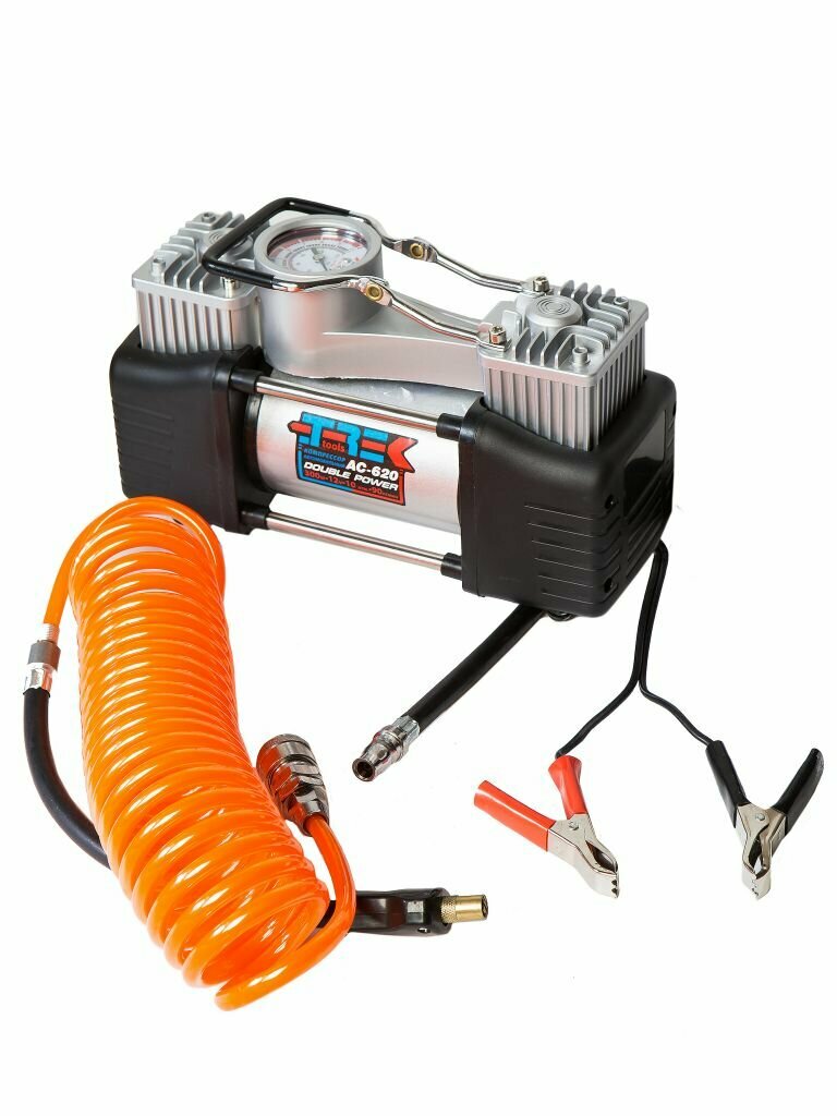 Компрессор автомобильный ТREK 620 двухцилиндровый, 90 л/мин, AC620