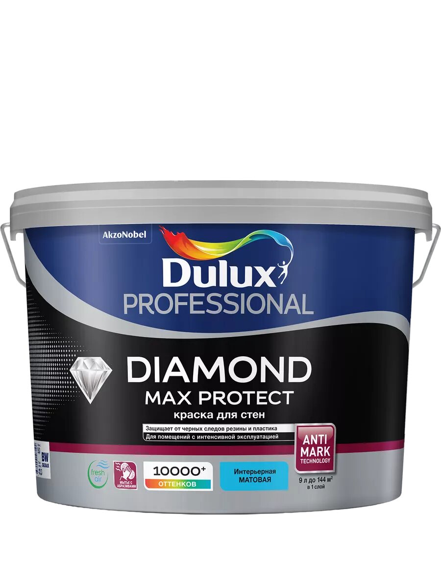 Краска краска Professional Diamond Max Protect мат BW 9л
