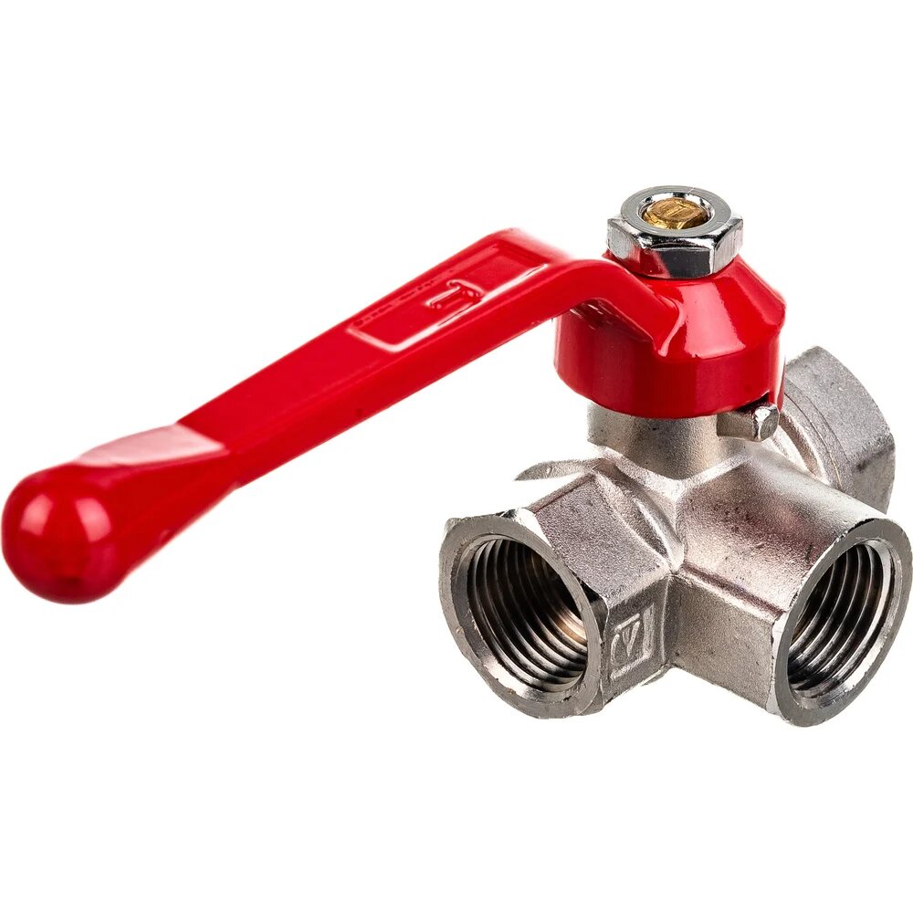 Шаровой трехходовой кран VALTEC тип Т 1/2 вн.-вн.-вн. VT.361. N.04
