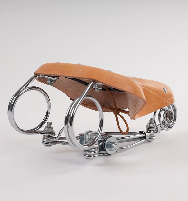 G46 Седло для велосипеда, винтажное седло из 100% воловьей кожи, усиленное пружинное металлическое каркас, старый стиль TDX3 Orange