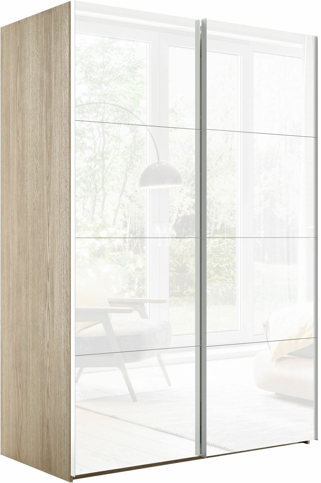 Шкаф-купе Эста 1,6, 2,2м 2бел стекла