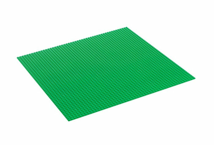 Пластина для конструктора (площадка для сборки), зеленый пластик, 40x40 см