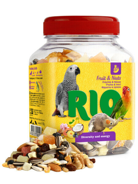 RIO Fruit nuts 6 шт по 160 г лакомство смесь фрукты и орехи