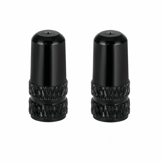 Колпачки для велосипедных ниппелей Presta, 2 шт, черные, алюминий