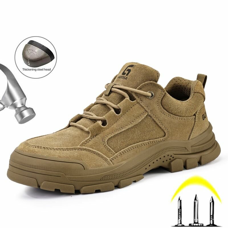Защитная обувь рабочая ботинки с защитой от столкновений мастерская строительная кроссовки